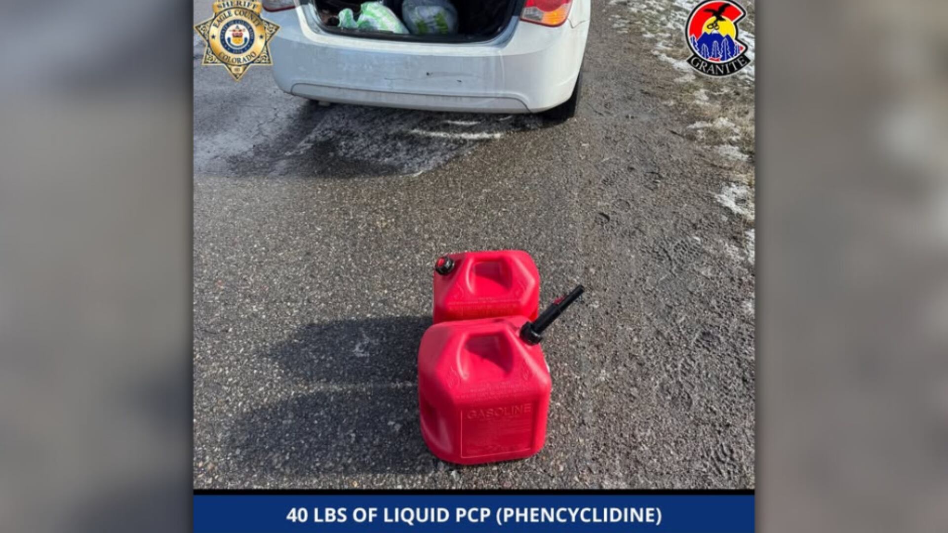 40 pounds of liquid PCP found in vehicle during traffic stop on I-70 ...