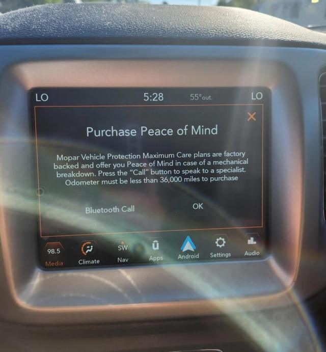 Driver shares picture of unexpected message that popped up on car's ...