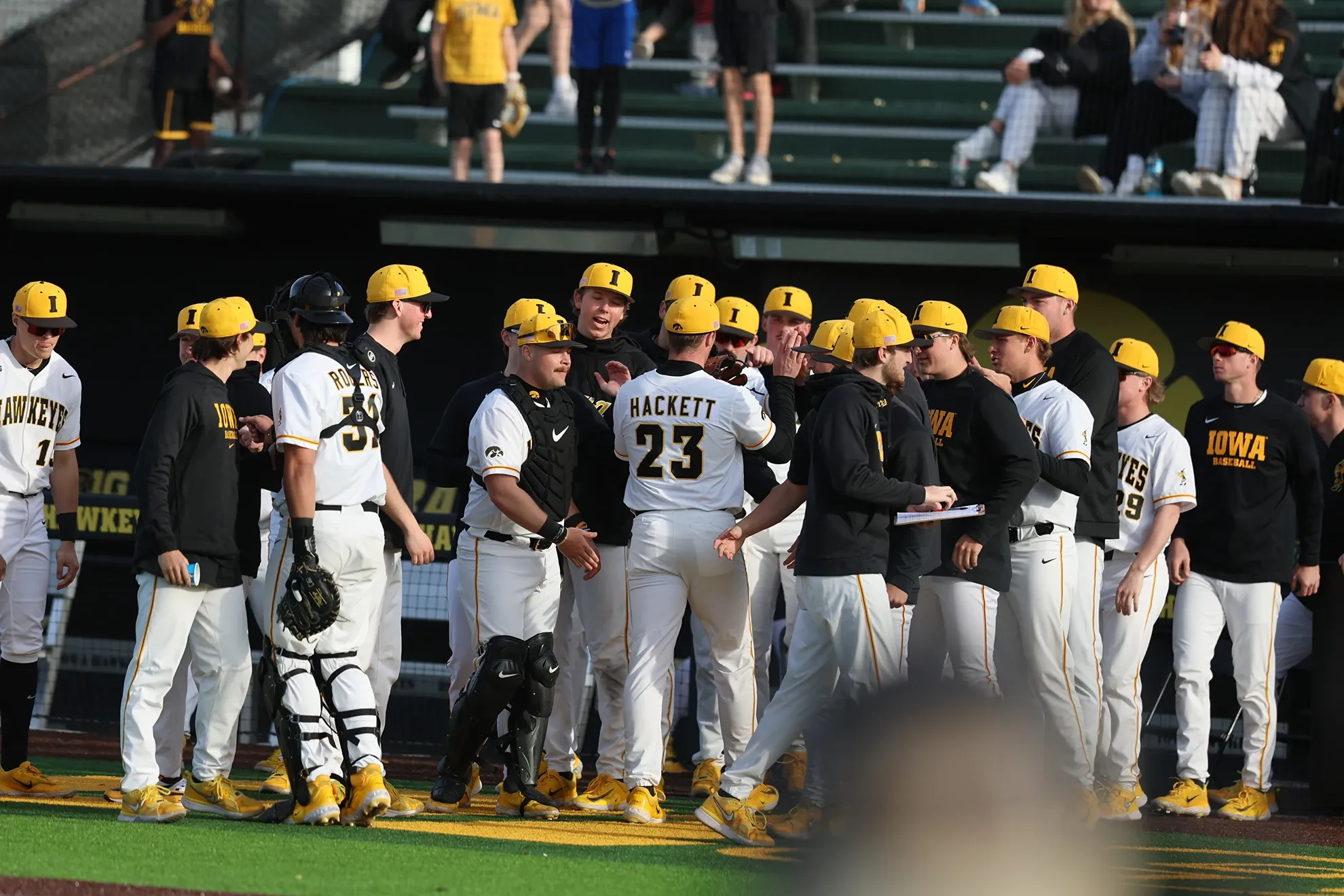 Iowa baseball rolls to convincing win vs. Augustana in midweek matchup