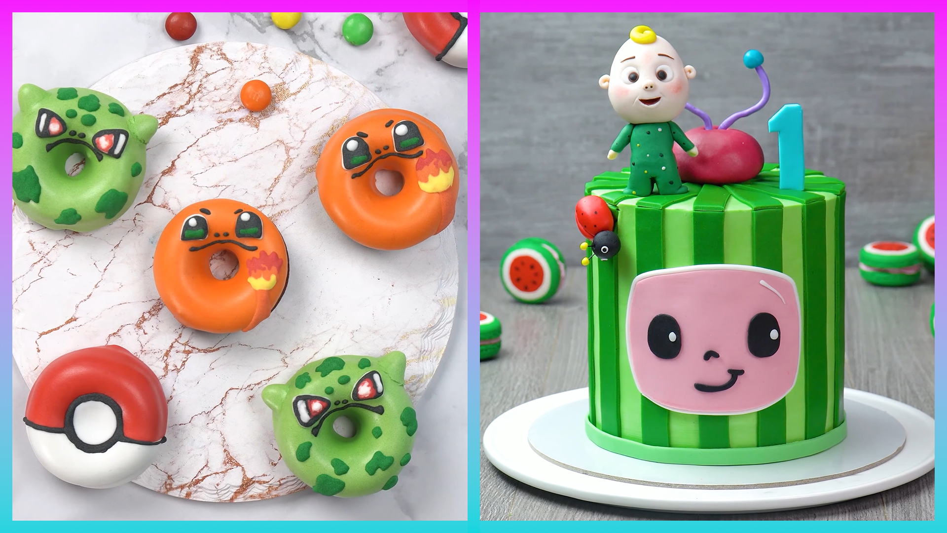 Cute Pokémon & Watermelon Donuts 🍩🍉 – Playful & Delicious! | Spirit of Cake