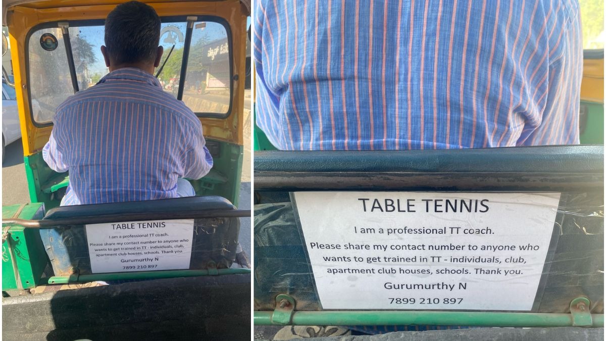 Bengaluru auto driver who is also a table tennis coach proves passion ...