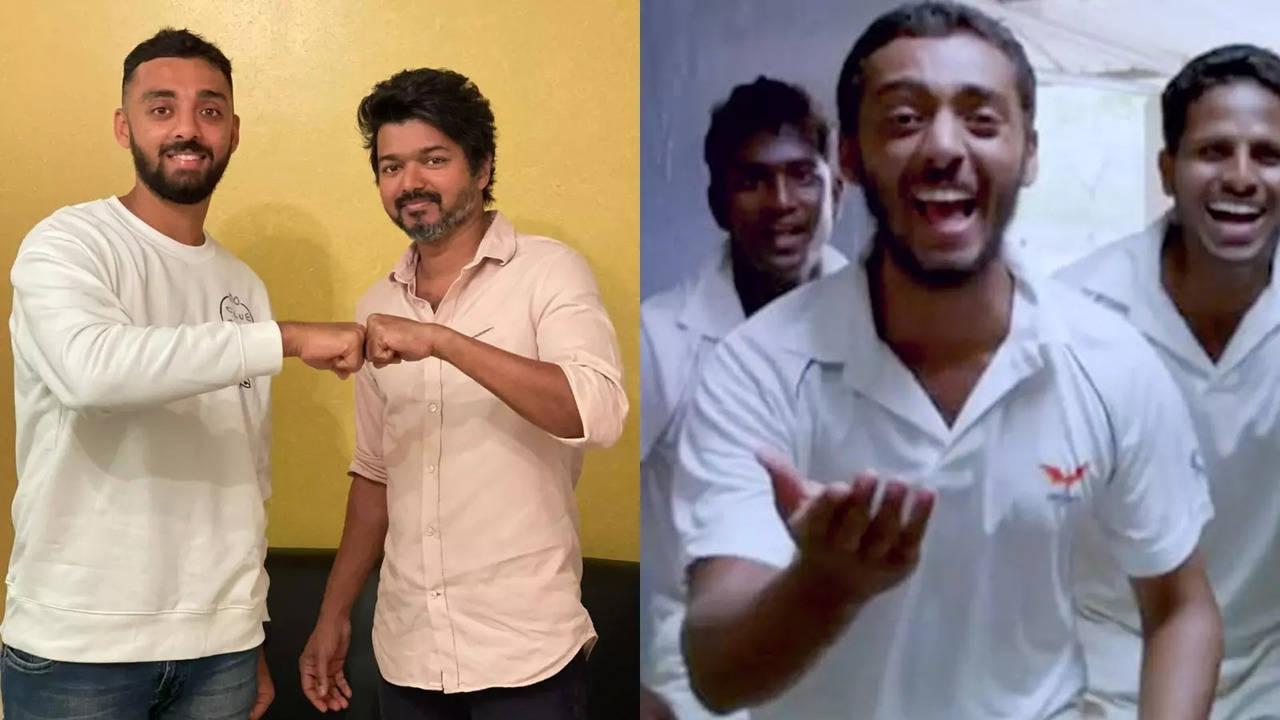 Cricketer Varun Chakaravarthy Pictures With Thalapathy Vijay And His ...