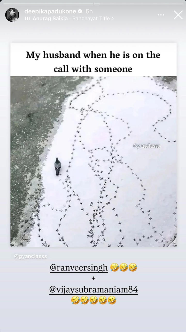 Deepika Padukone shares funny meme describing Ranveer Singh's phone habits