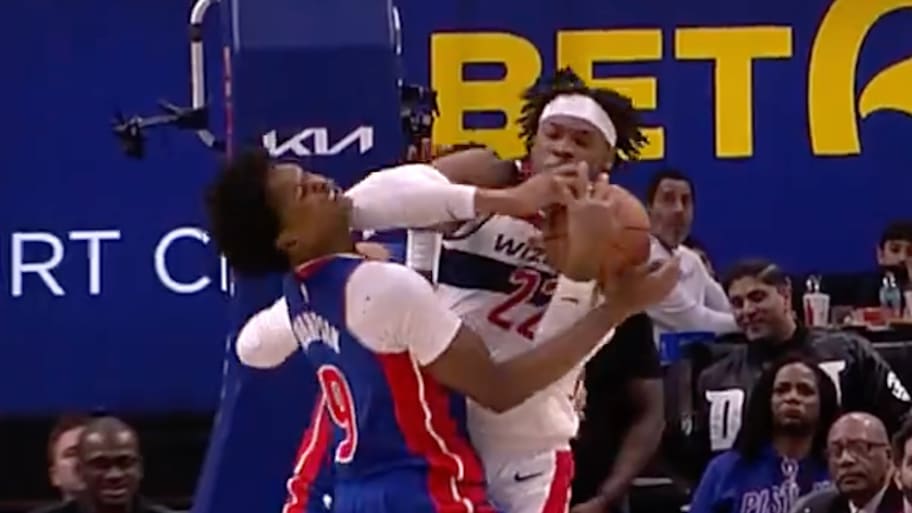 Wizards Player Ejected After Knocking Ausar Thompson Down With an Elbow ...