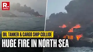 VIDEO: Oil Tanker And Cargo Ship Collision Causes 'Massive Fireball' In ...