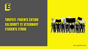 Tirupati: Parents extend solidarity to Veterinary students strike