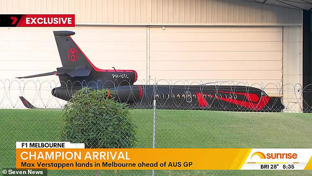 Max Verstappen flies in to Melbourne on his new $79million private jet ...