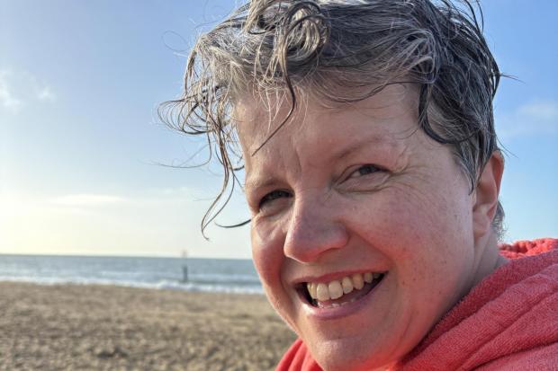 Best-selling author takes up open-water swimming at Southbourne