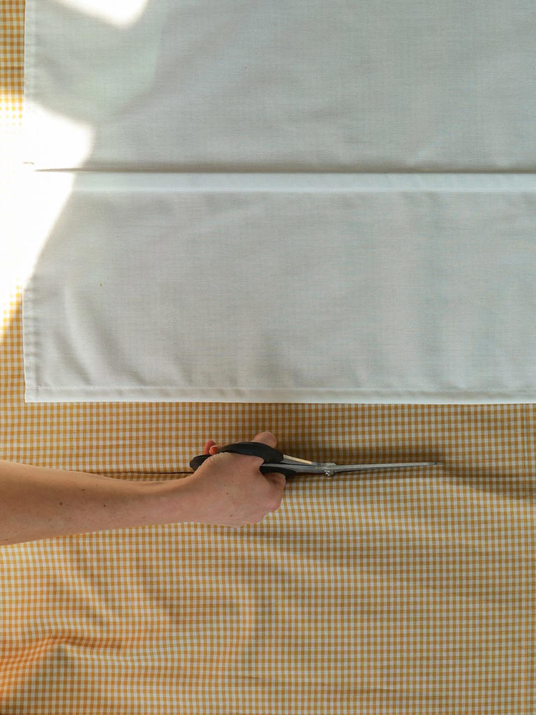 How I Added My Own Fabric to IKEA’s Basic Roman Shades—No Sewing Involved