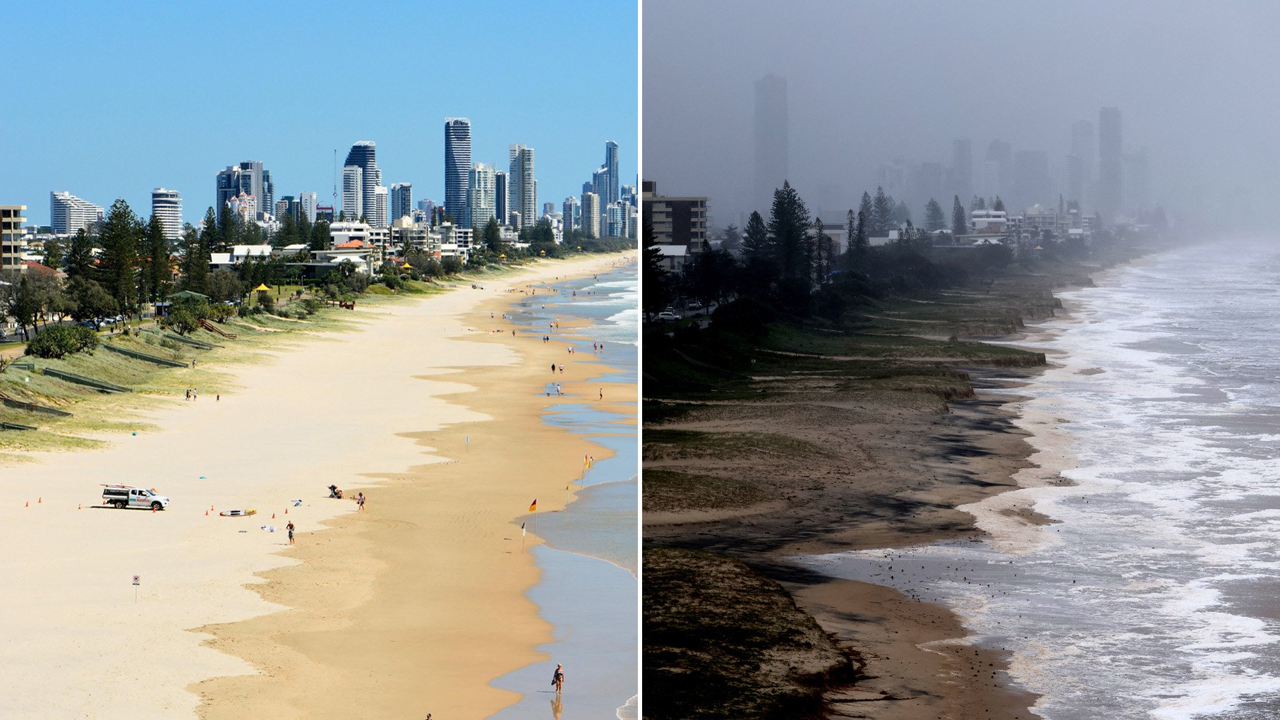 Australia's Gold Coast has all but disappeared after Tropical Cyclone ...