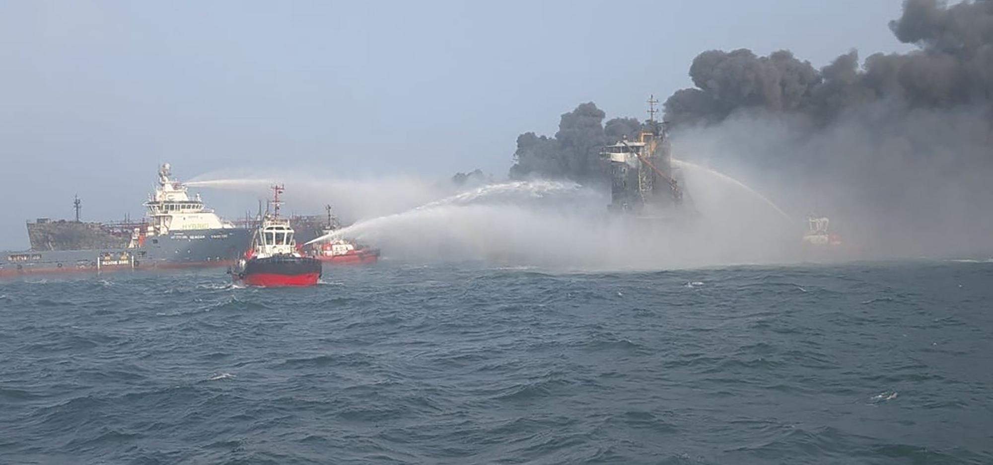 North Sea tanker fire: Blaze caused by collision between oil tanker and ...