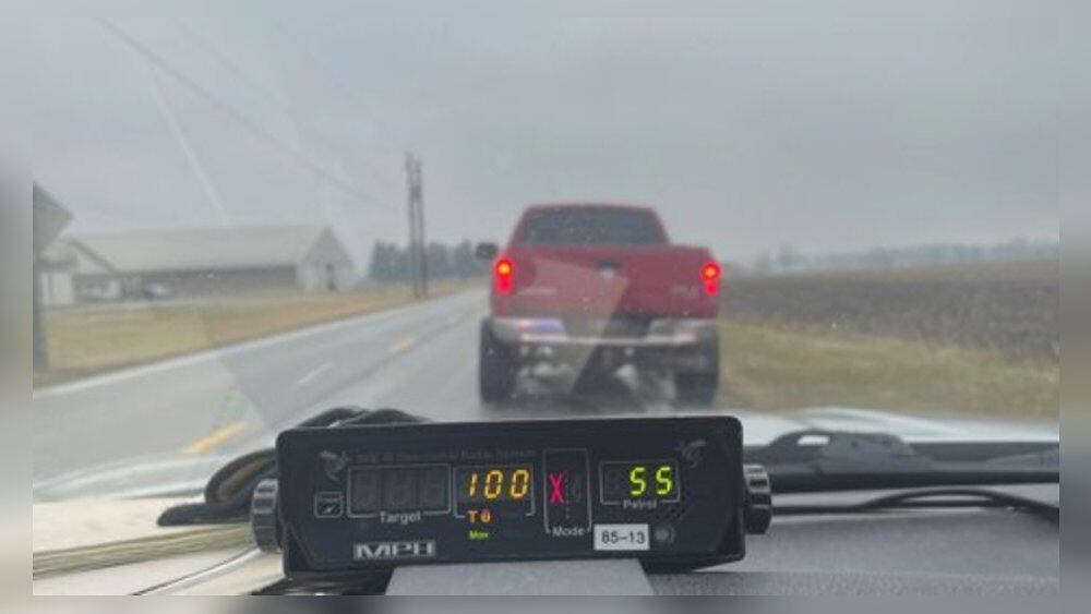 Truck goes 100 mph on wet road; state trooper clocks it for going ...