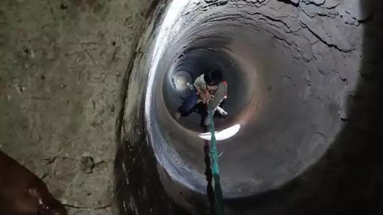 Watch: Rajasthan man descends into 120-feet well to rescue stranded cat