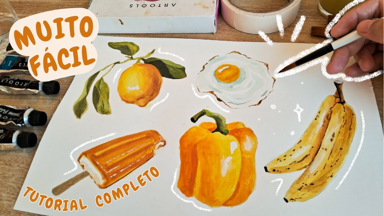 Coisas Fáceis de Pintar com Guache | 5 Pinturas Fáceis com Tinta Guache ...