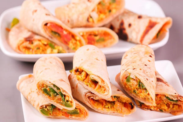 Vegetable Roti Rolls for a Quick Breakfast