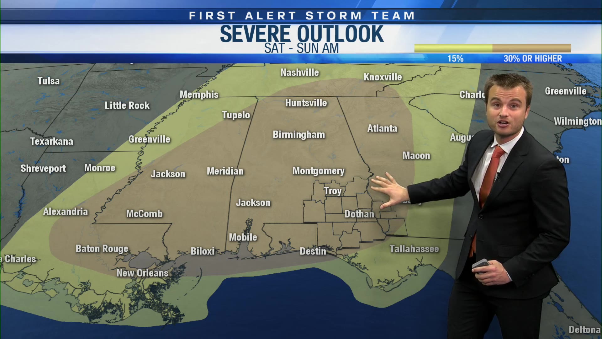 Pleasant today, but multiple days of possible severe weather ahead