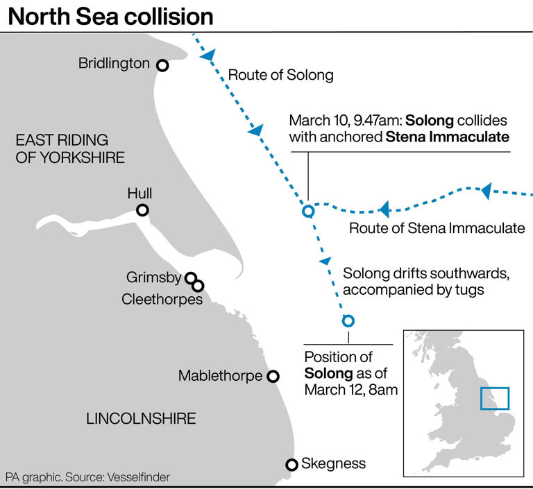 North Sea collision latest: Oil tanker blaze is finally extinguished ...