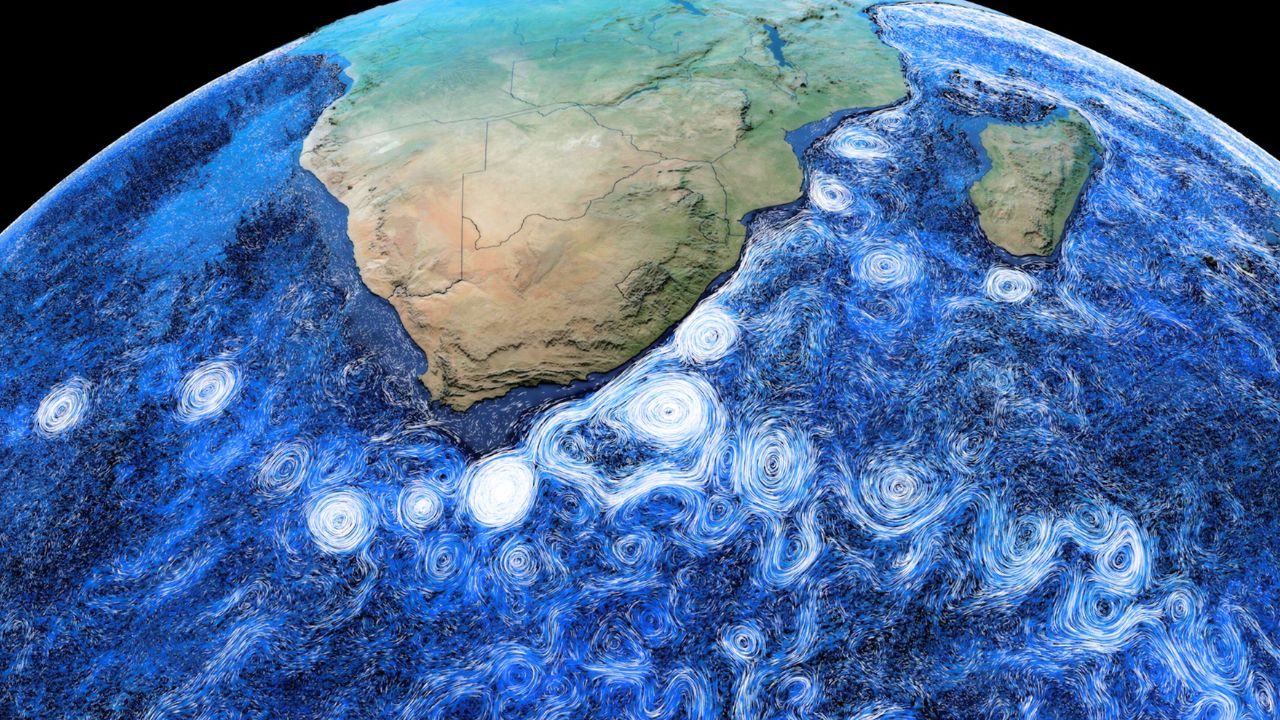 Mesmerising ocean currents visualisation being compared to Van Gogh art