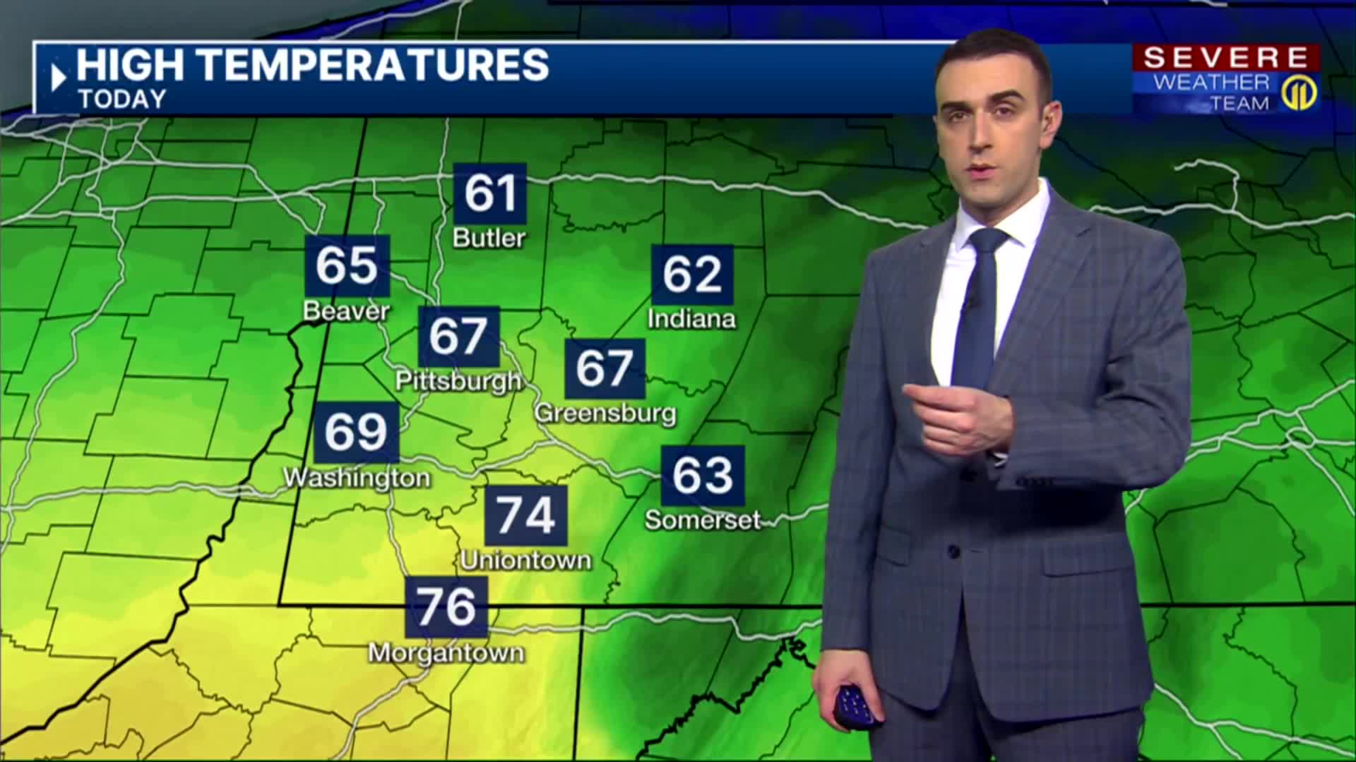 Cold Wednesday morning before temps warm up to near 70 degrees again