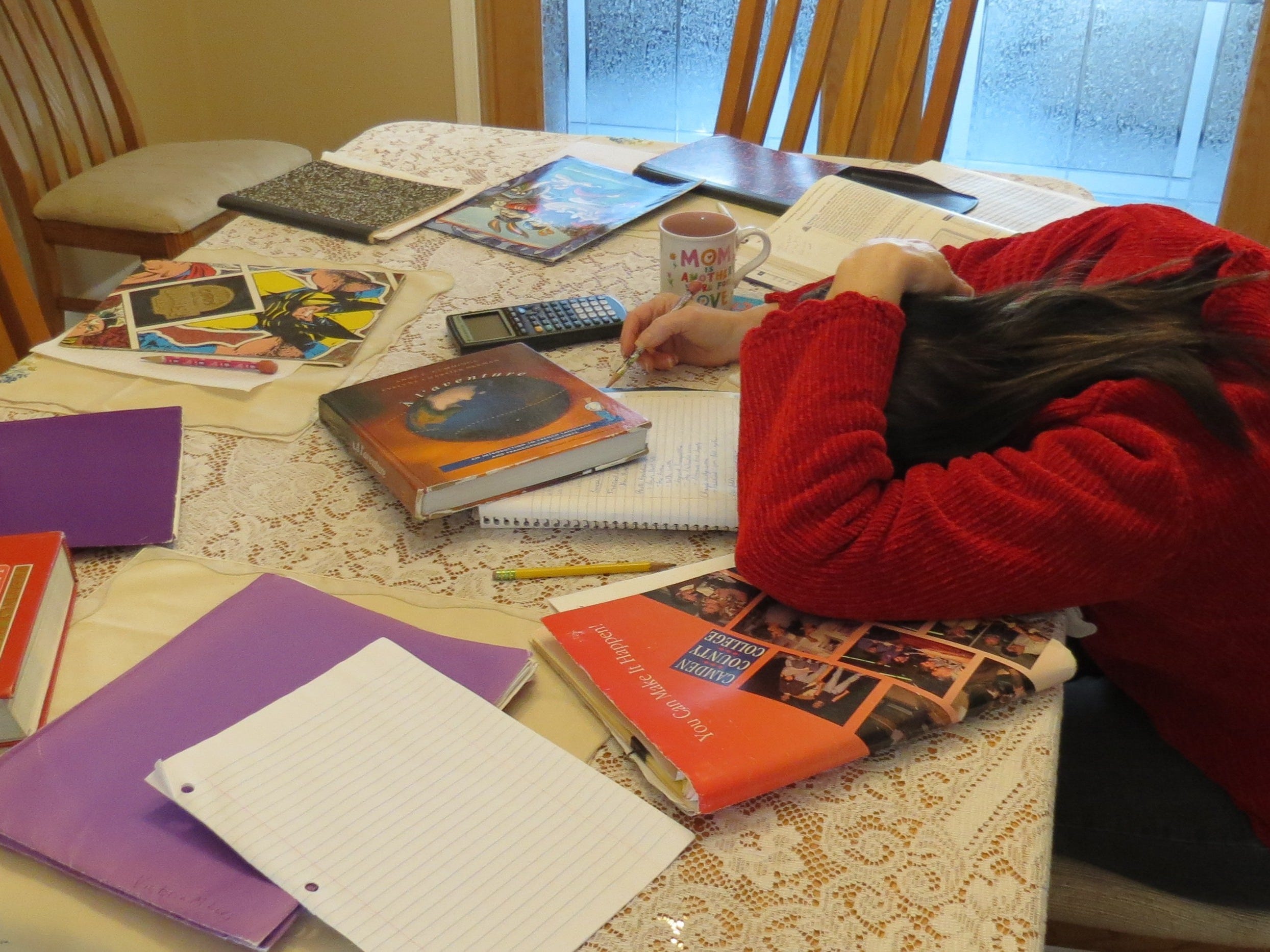 I went back to college in my 40s as a mother of 5. I was so stressed ...