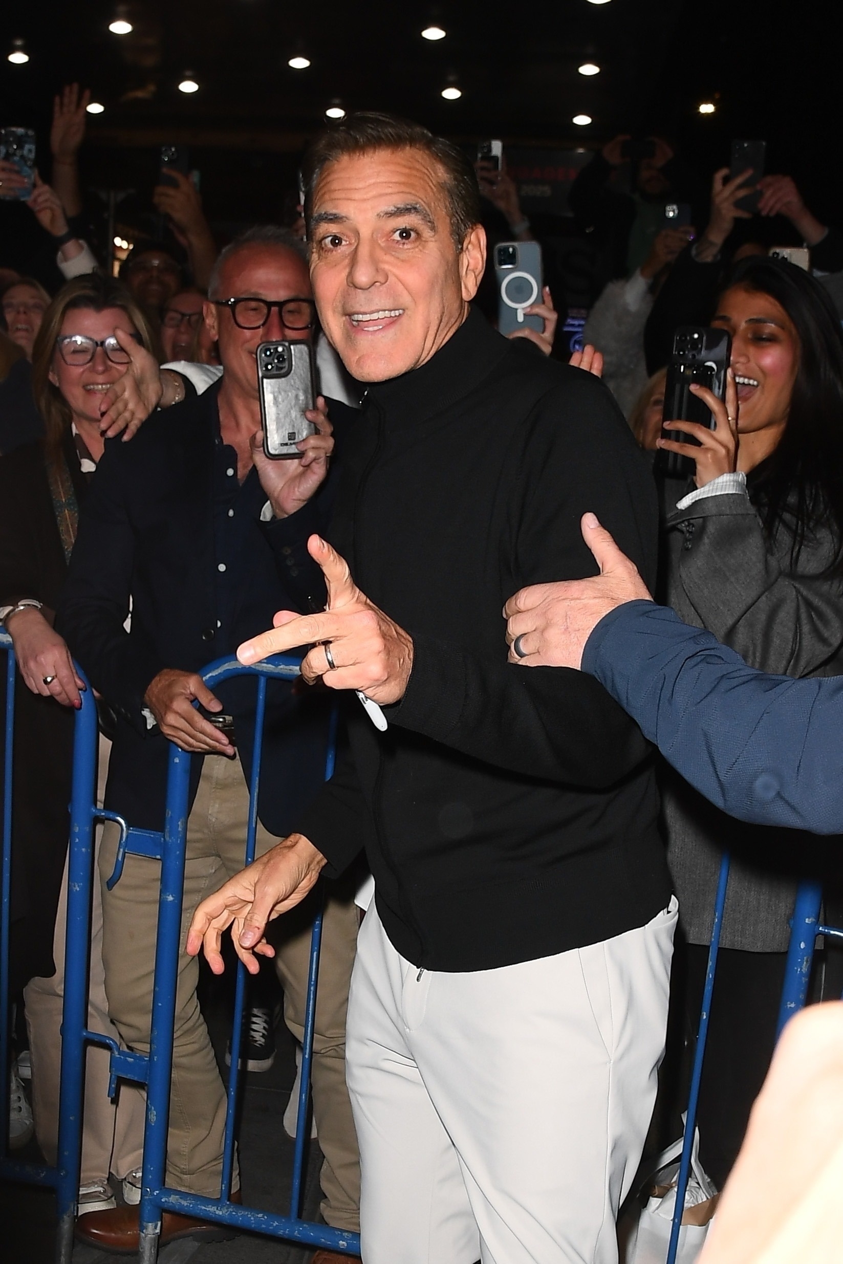 George Clooney shows off his new hair color on Broadway after admitting ...