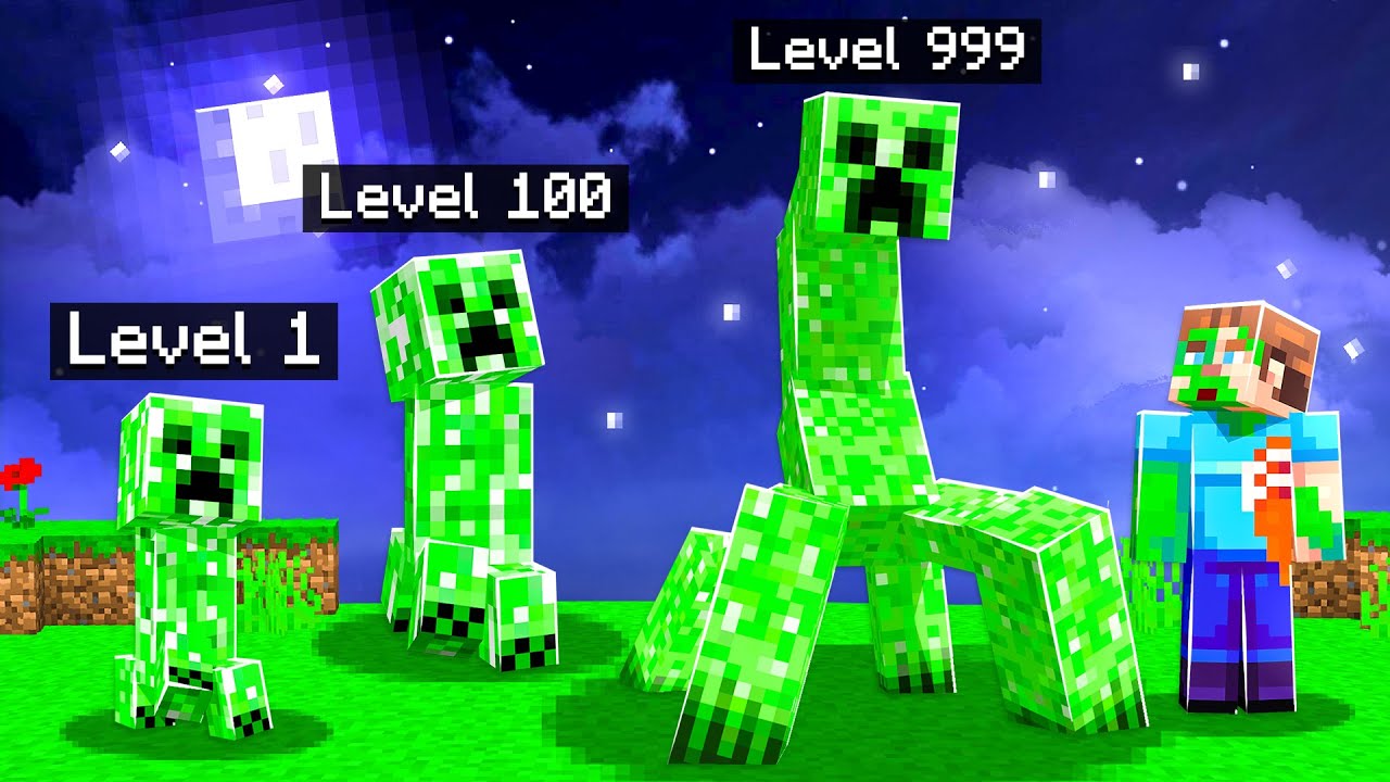 MINECRAFT but Creepers GROW every minute...