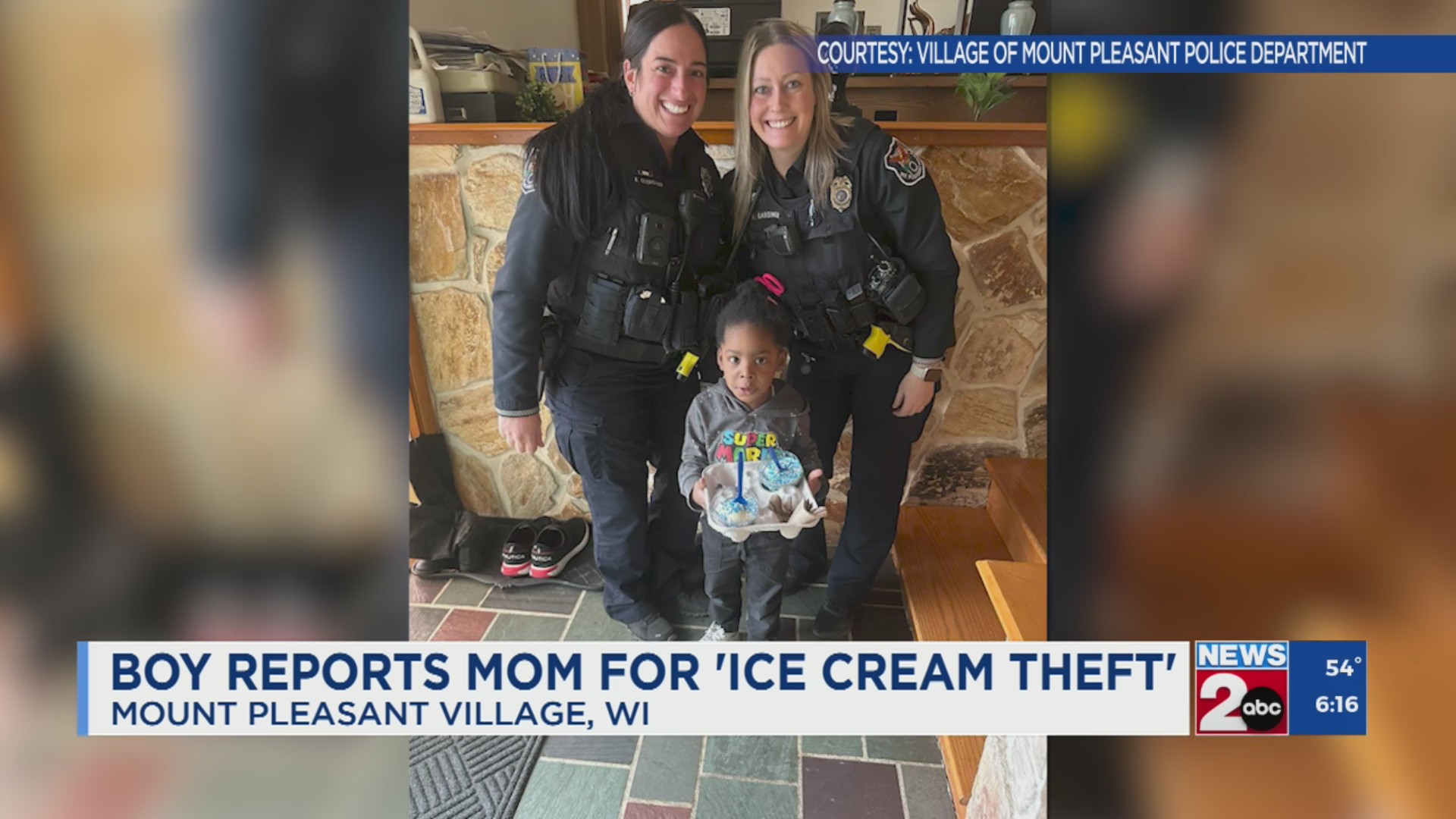 Boy reports mom for 'ice cream theft'