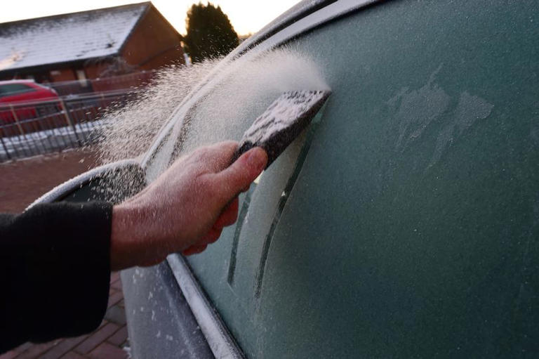 Full list of 10 areas in England covered by ice warning as Met Office forecasts snow, sleet and hail