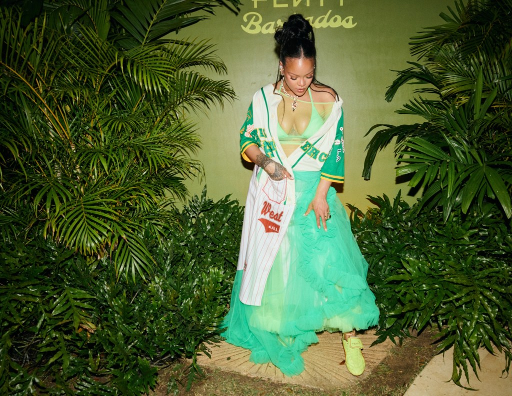 Rihanna Transforms Athleisure With Sheer Twists in Neon Bikini and ...
