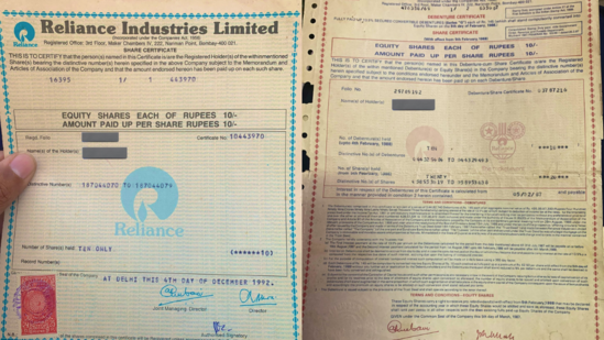 Man finds forgotten Reliance shares bought 37 years ago for ₹30, now ...