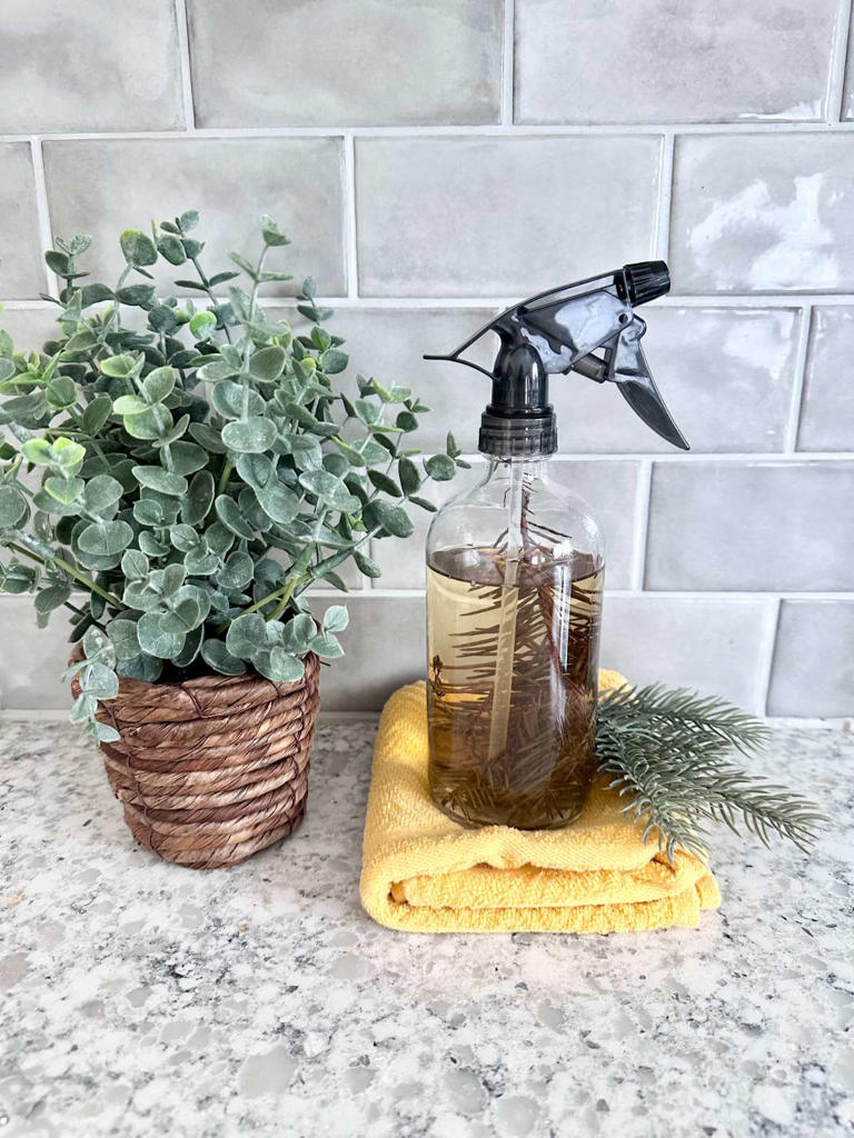 Easy DIY Pine, Thyme, Lemon Tile Floor Cleaner