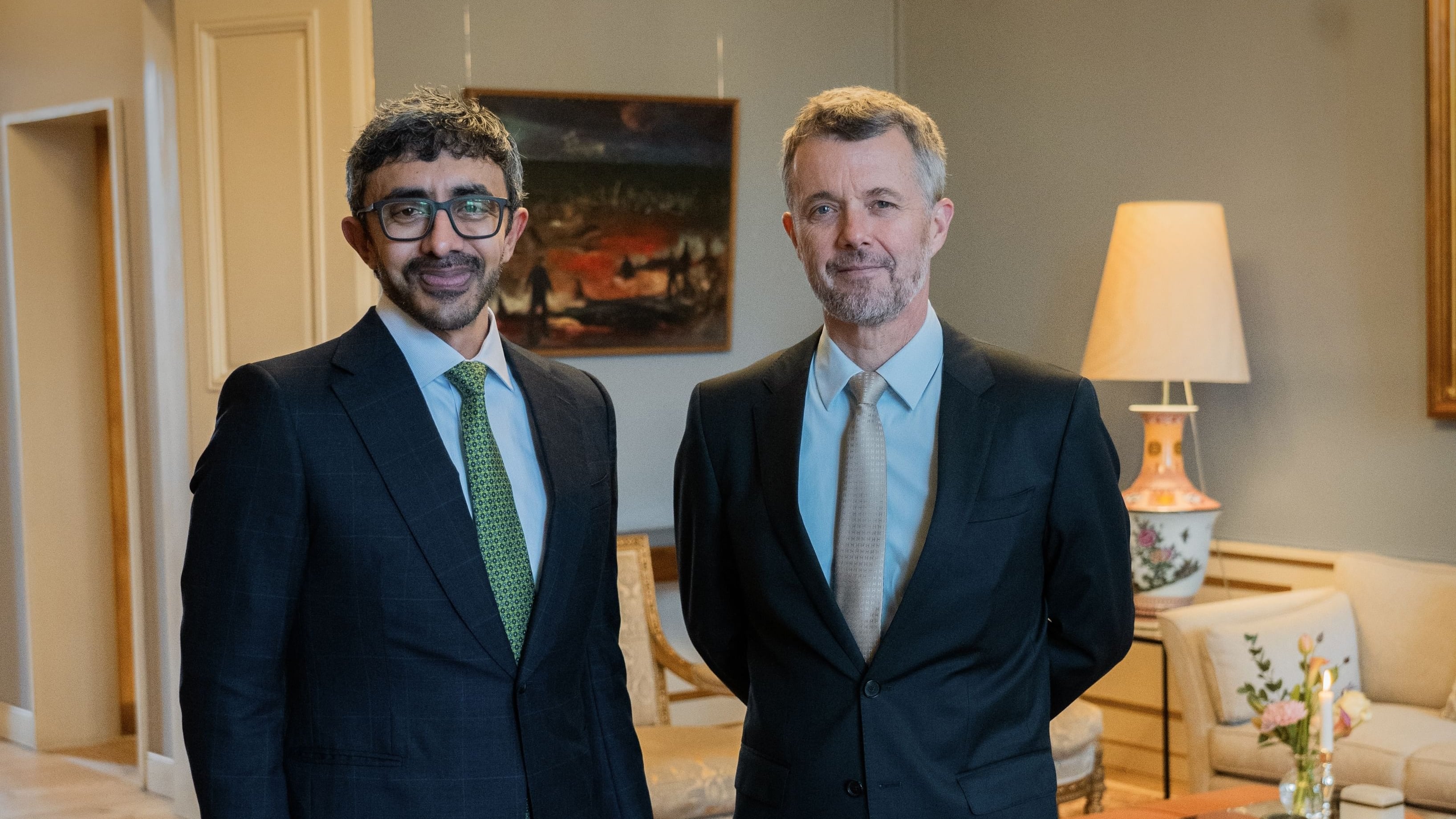 Sheikh Abdullah meets King of Denmark in Copenhagen