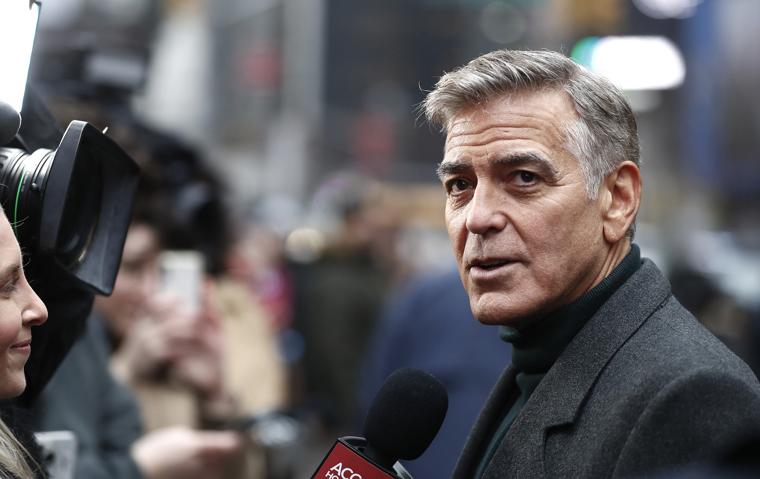 George Clooney Greets Fans in His Unrecognizable New Look