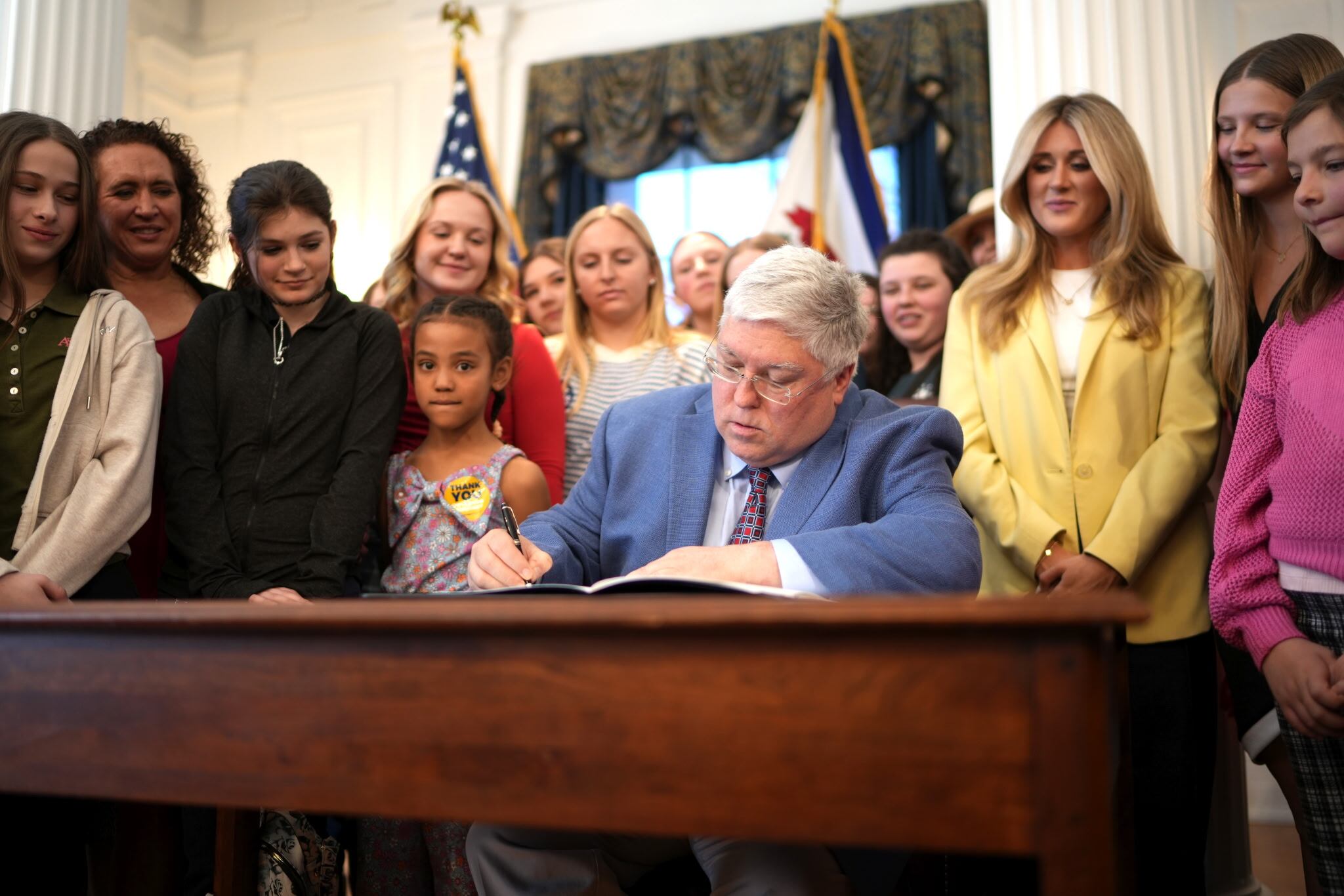 Morrisey signs Riley Gaines Act into law, creating ‘single-sex private ...