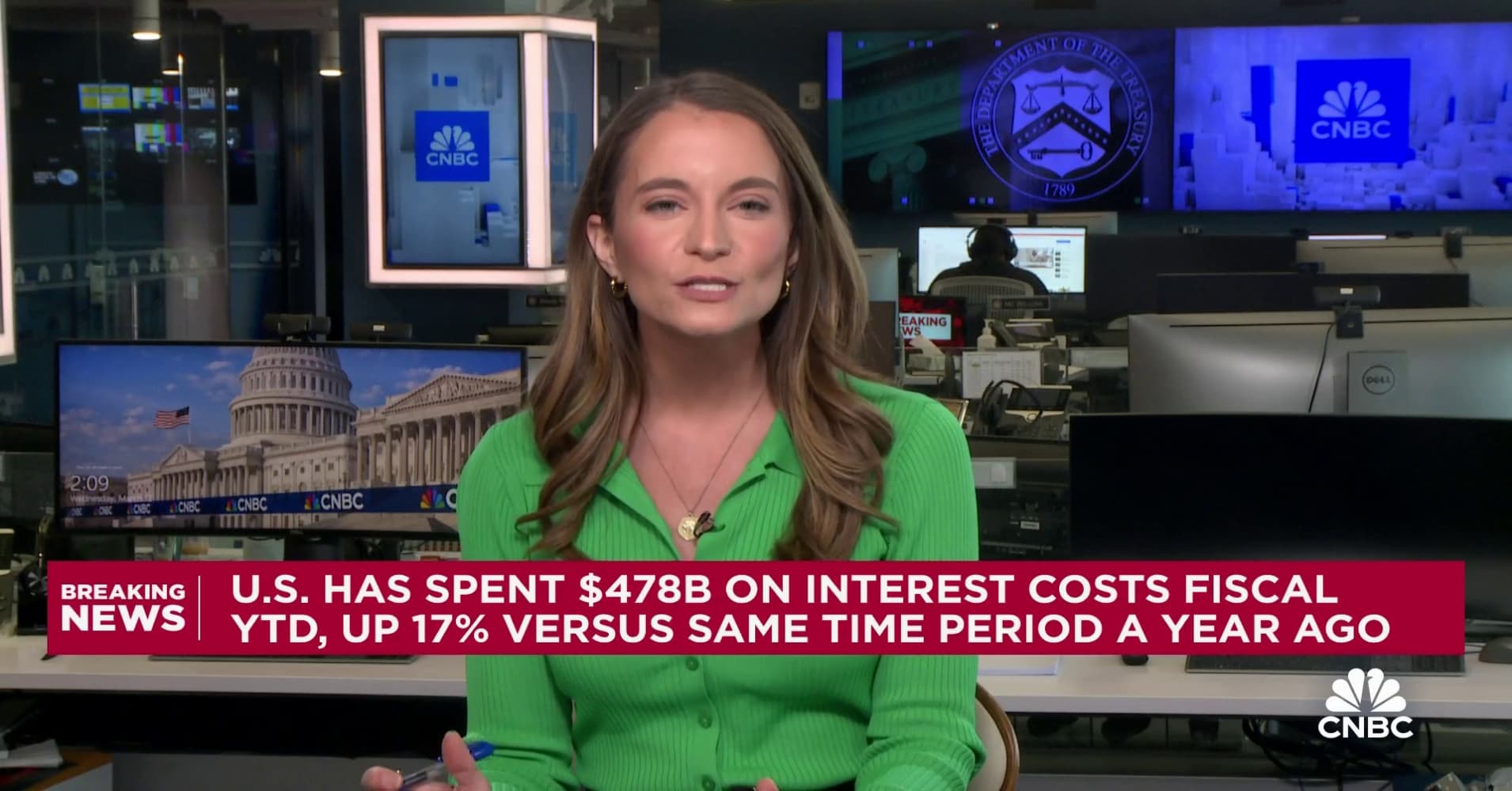 U.S. has spent $478 billion on interest costs fiscal year-to-date, up ...