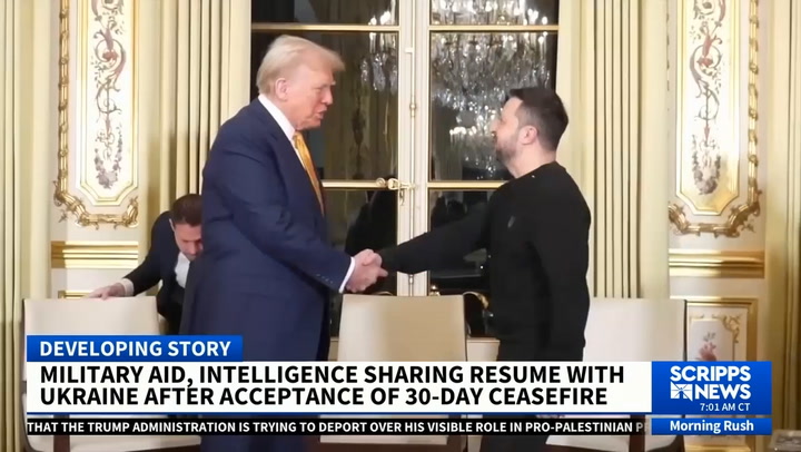 Ukraine Agrees to 30-Day Ceasefire Amidst U.S. Aid Resumption