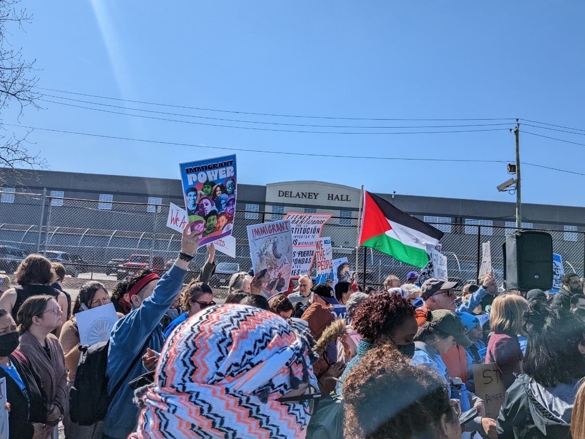 Hundreds Protest Against Reopening ICE Detention Facility In Newark