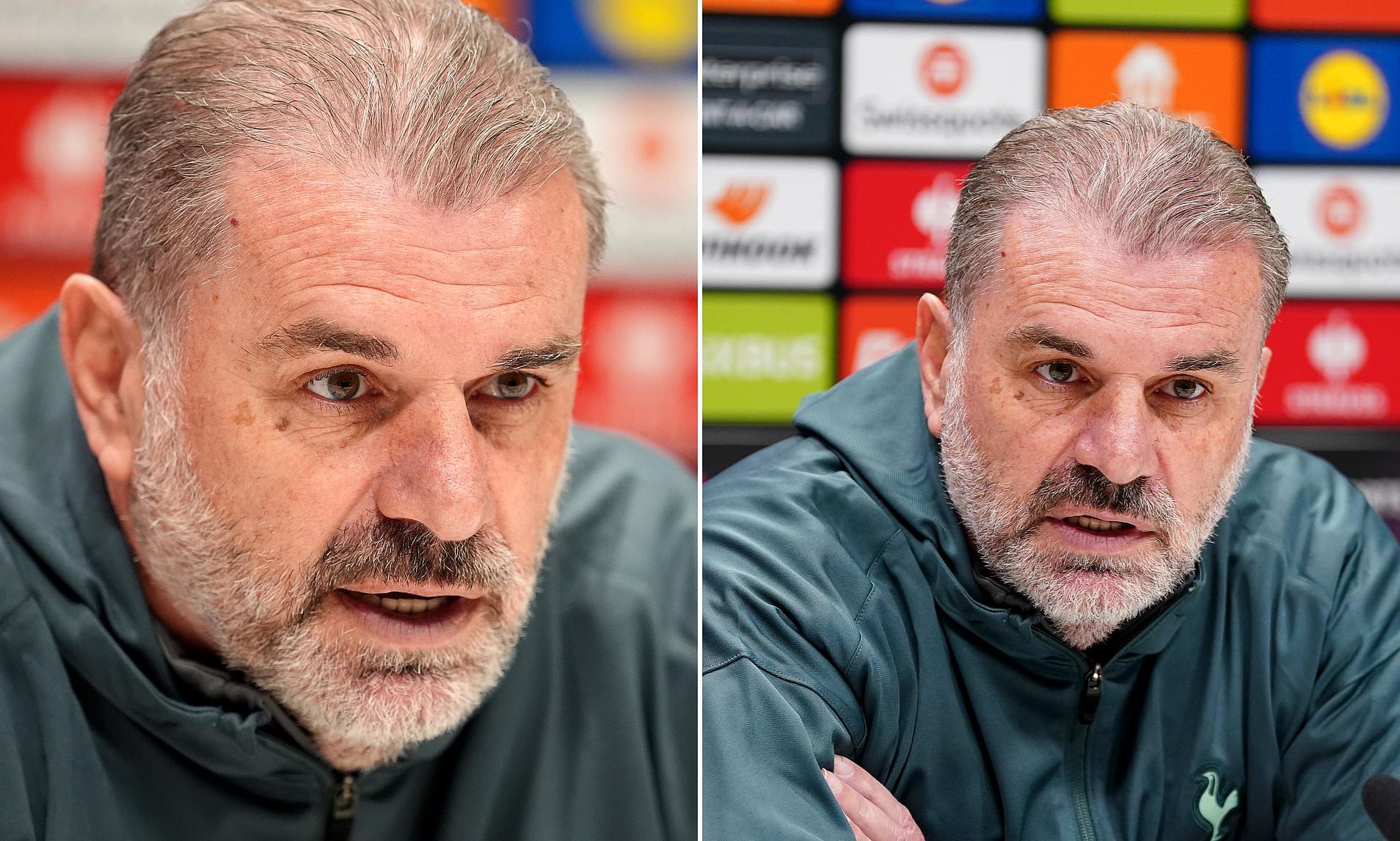 Ange Postecoglou's angry response to reporter who labelled Tottenham's ...