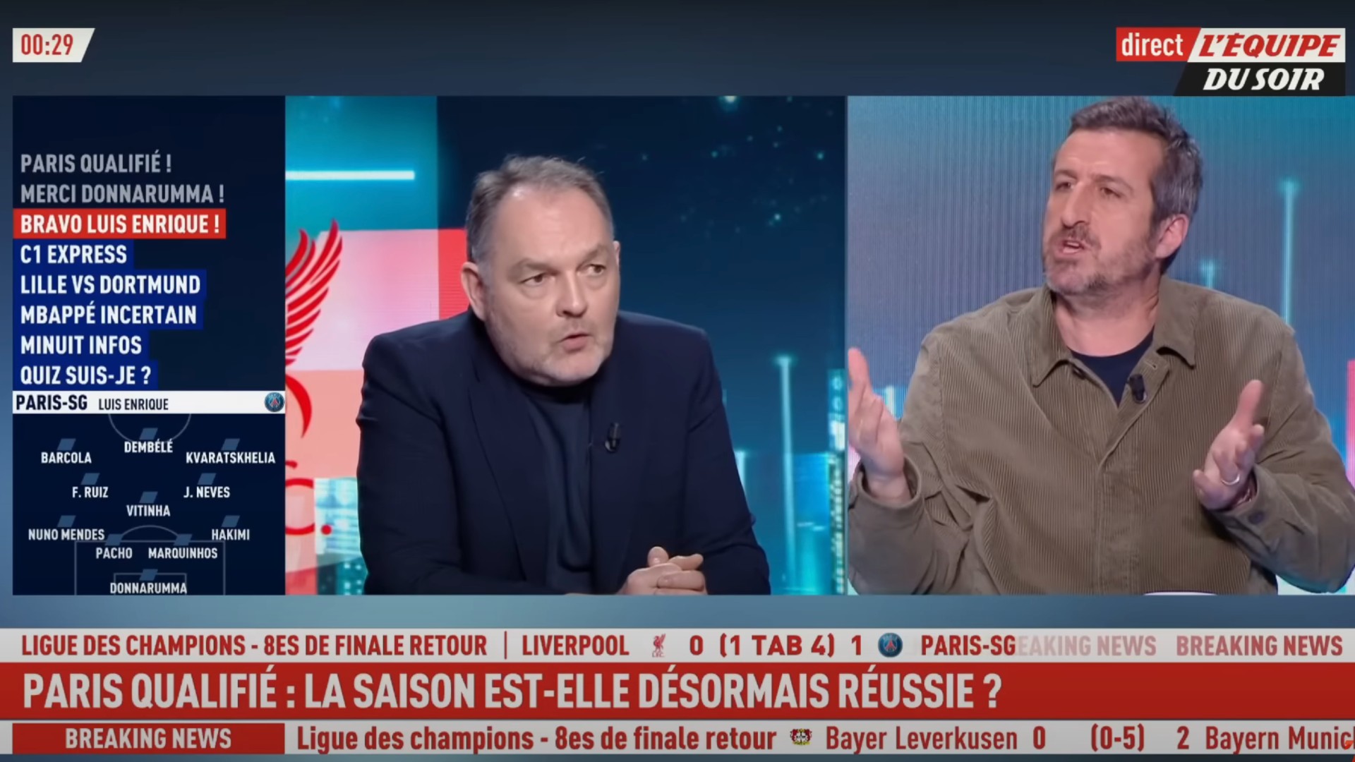 Après PSG-Liverpool, Johan Micoud perd ses nerfs face à Stéphane Guy dans L'Équipe du Soir : "C ...
