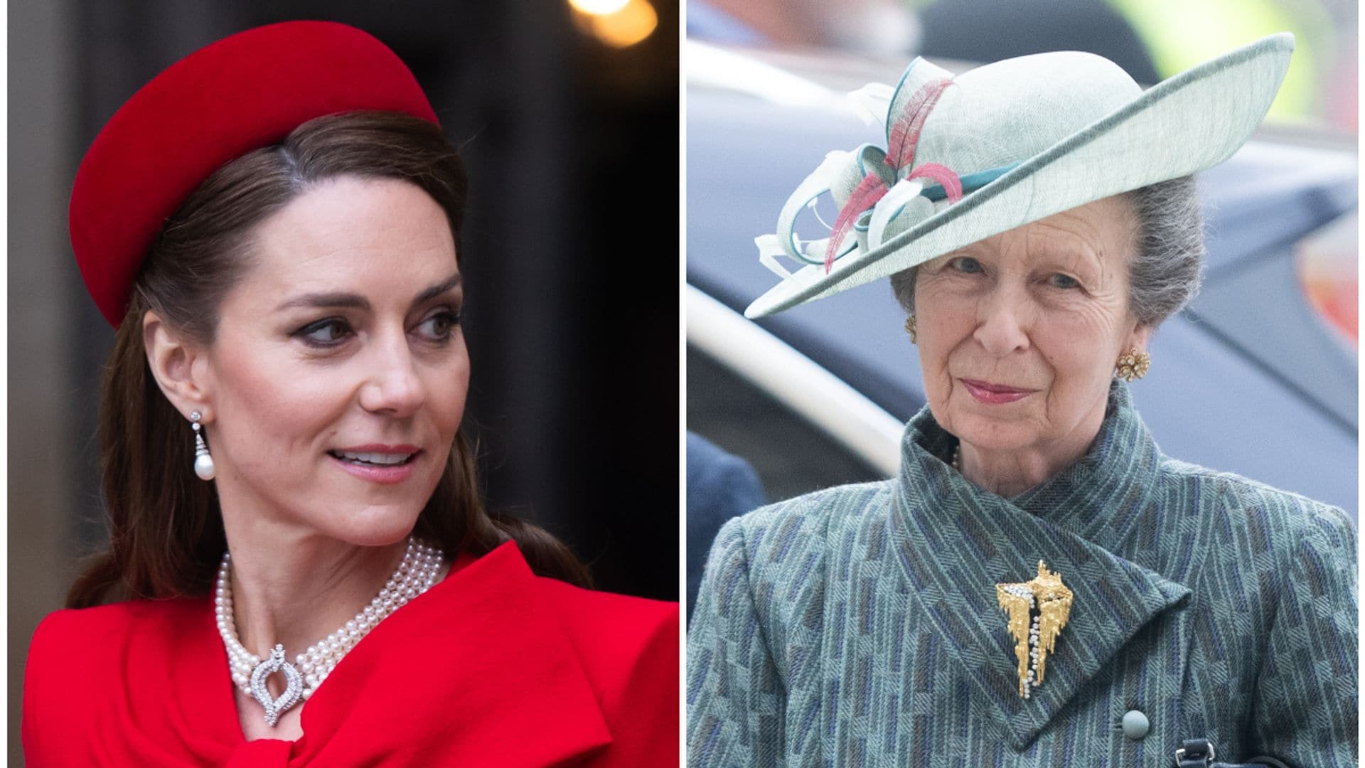 Kate Middleton besa a la princesa Ana durante emotivo momento en el Día ...