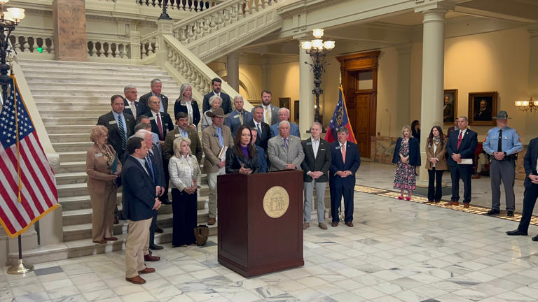 U.S Secretary of Agriculture Brooke Rollins visits Georgia lawmakers ...