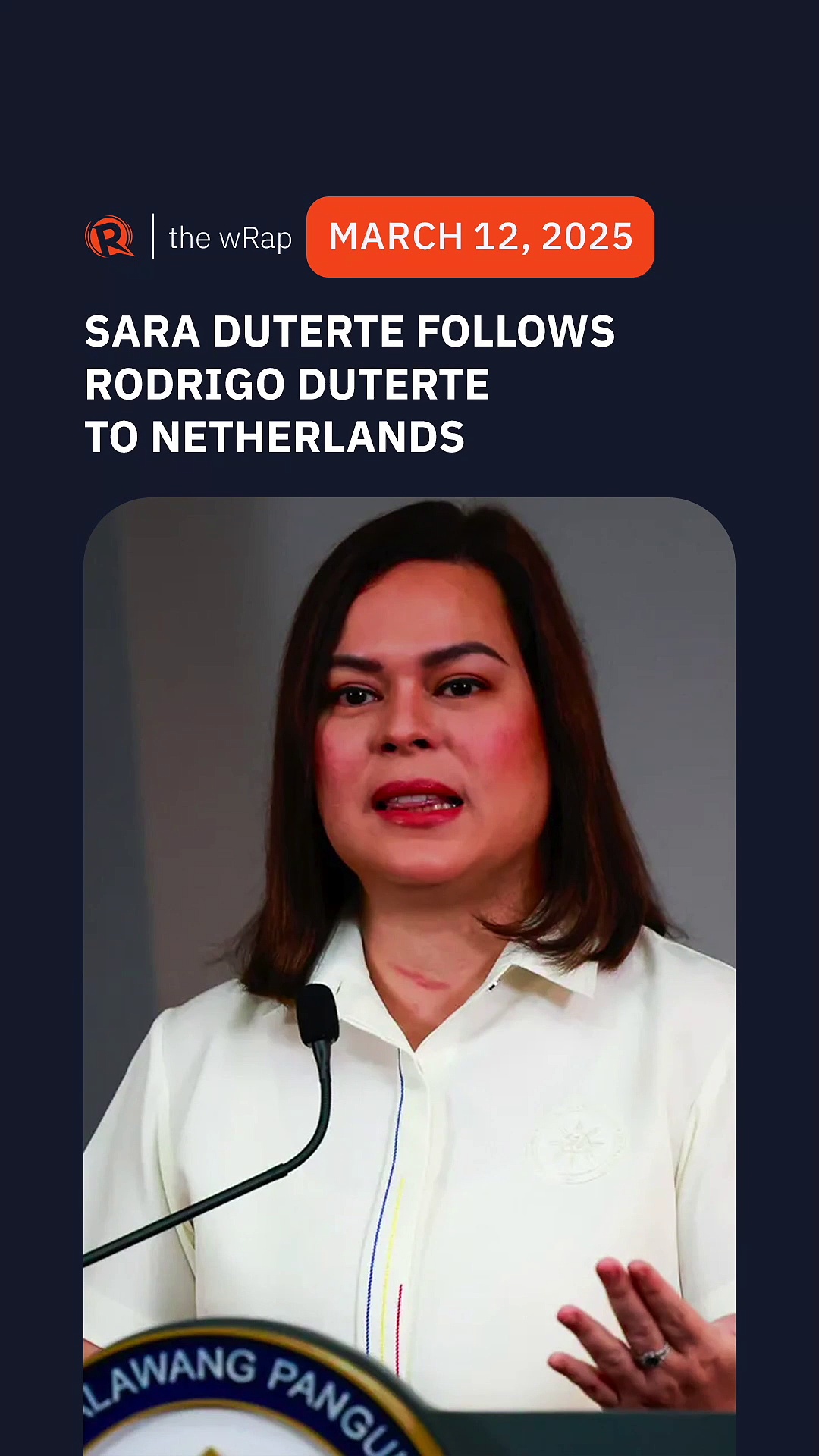 Sara Duterte leaves for Netherlands to help father at ICC