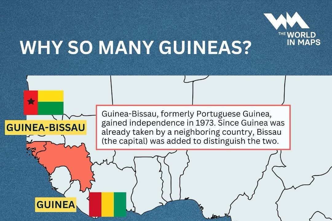 The history behind countries with 'Guinea' in their official names