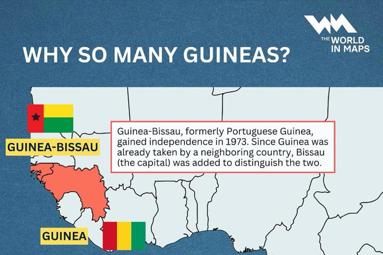 The history behind countries with 'Guinea' in their official names