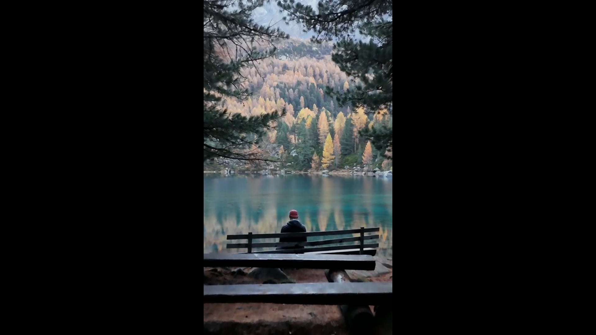 Drone Reveals Saoseo Lake's Alpine Splendor in Switzerland.