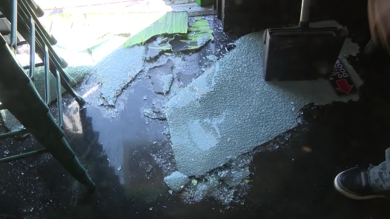 Booze bandits caught on camera smashing through Camp Creek hot spot