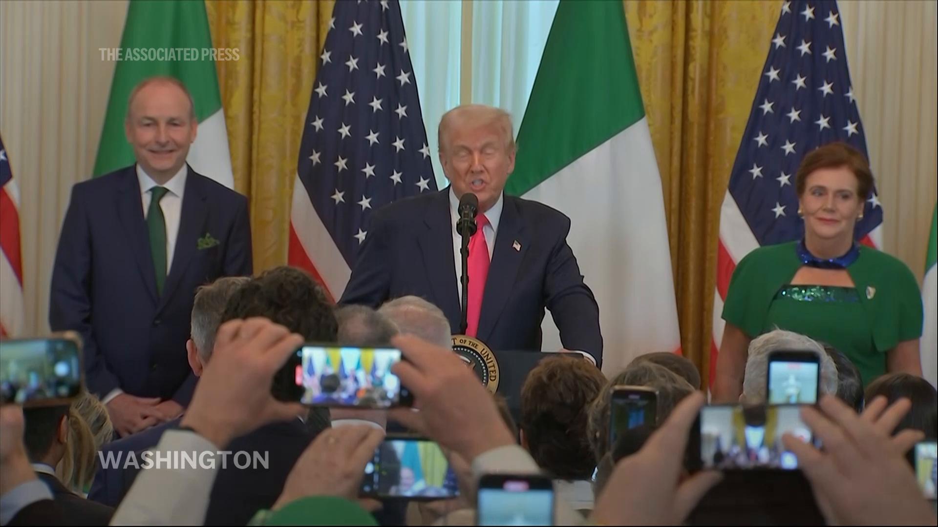 Trump, Ireland's prime minister, celebrate St. Patrick's Day with ...