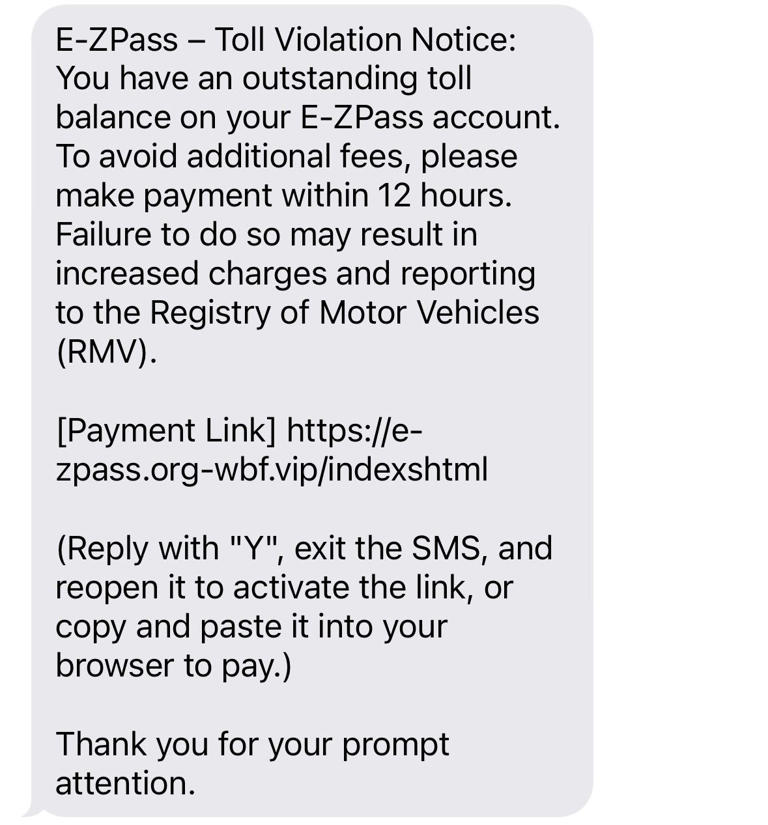 FBI issues warning on E-ZPass scam – 'smishing' texts: Don't click on these links