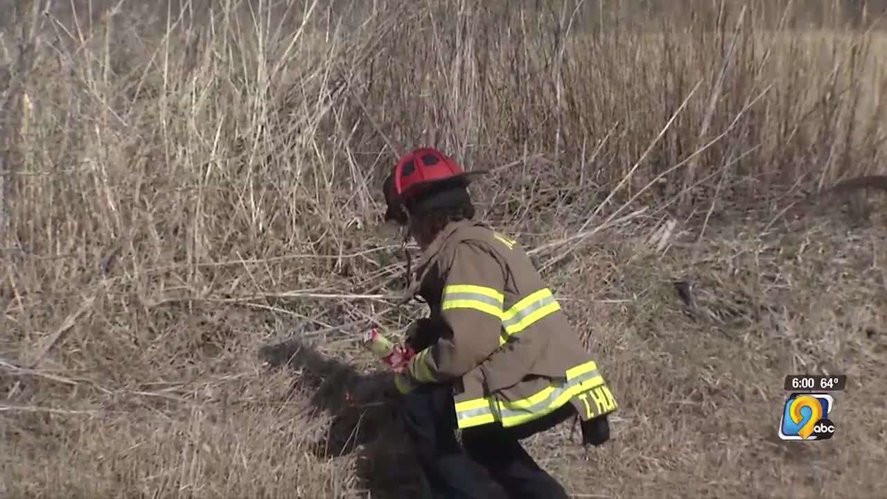 Watch how fast a field fire can spread in Iowa’s dry conditions