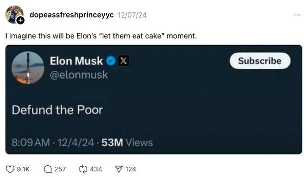 'Defund the poor' post attributed to Musk is fake